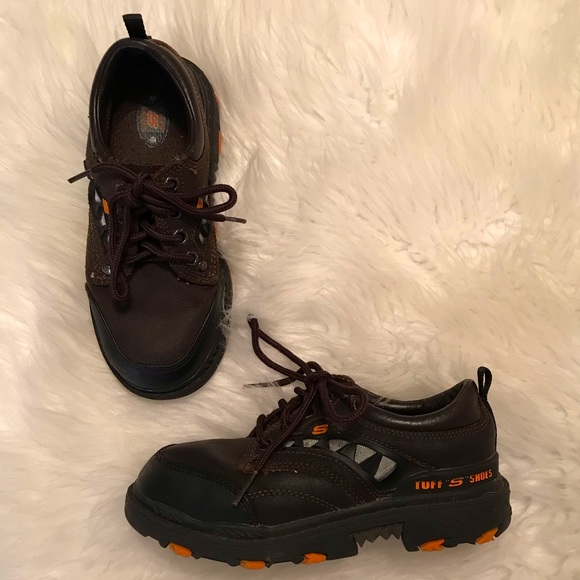 Skechers | Shoes | Skechers Brown Leather Tuff Shoes Like A Low Cut ...